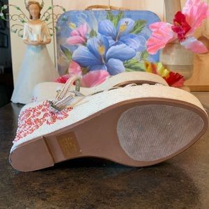 Report | Shoes | Report Platform Wedge Beaded Heels | Poshmark